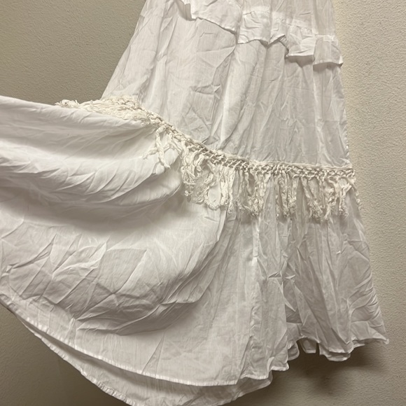 Dresses | True Destinations Resort Wear Sheer Tassles Tiered Dress ...